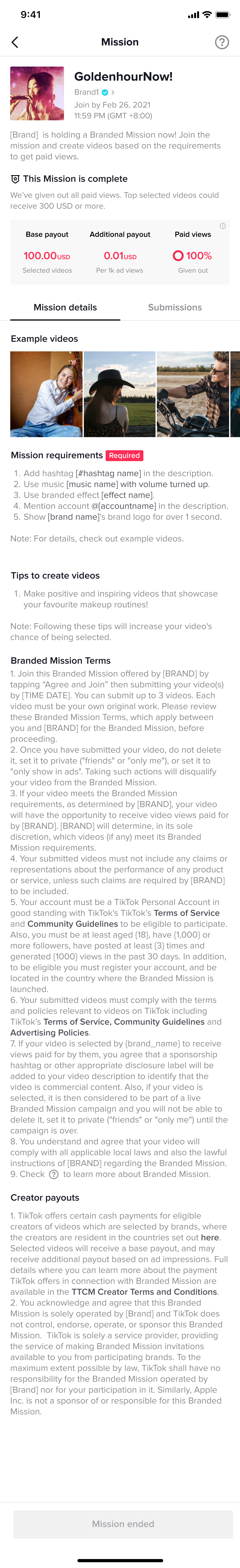 Branded Mission Ad Specs | TikTok Ads Manager