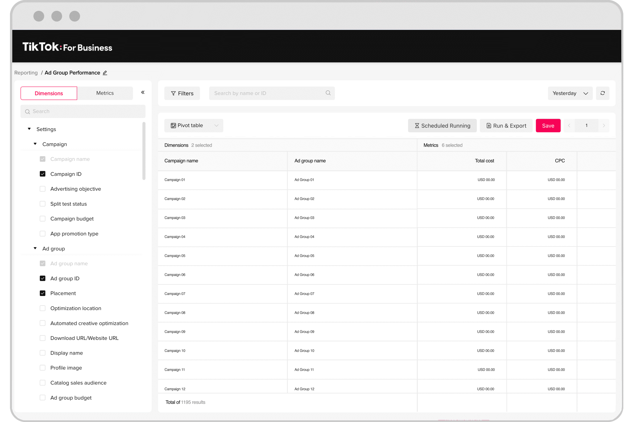 Create And Manage Reports TikTok Ads Manager